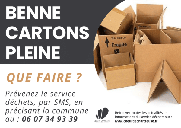 La benne cartons est pleine ? - Communauté de Communes Cœur de Chartreuse
